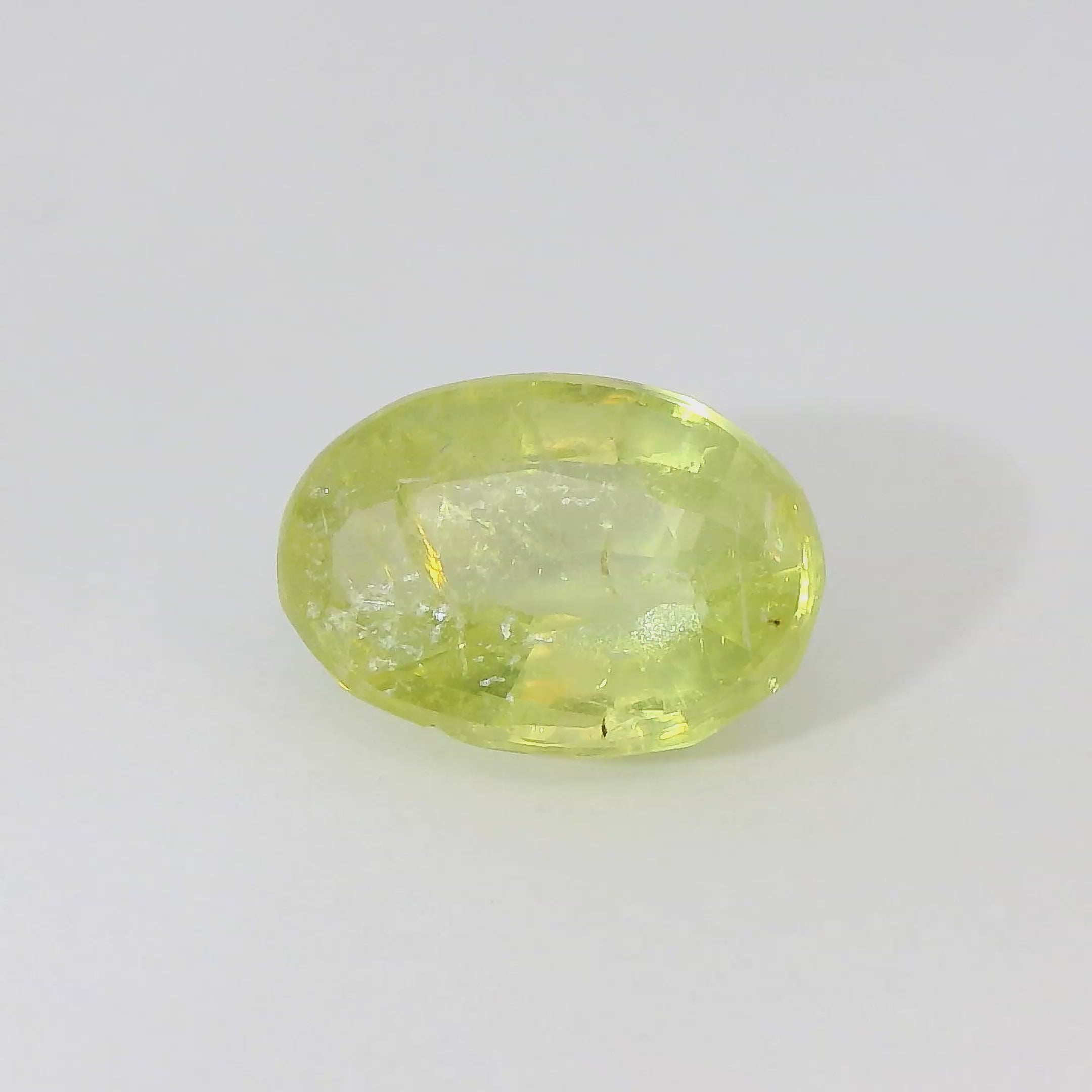 Radiant 4.10ct Oval Green Lime Sapphire – Gems Direct